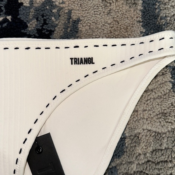 triangl swimwear | Swim | White Stripe With Black Tread Normal Swimsuit ...